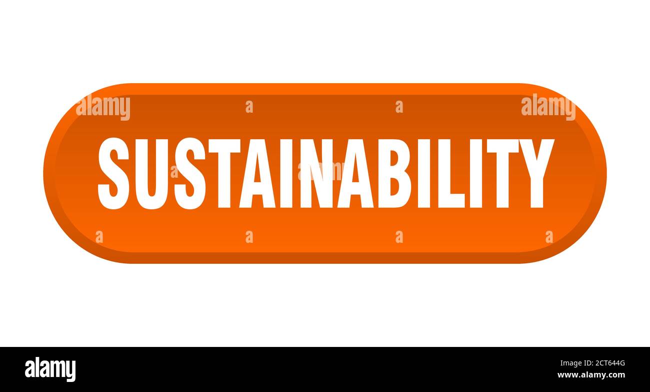 sustainability button. rounded sign isolated on white background Stock ...