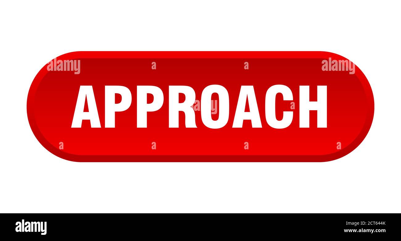 approach button. rounded sign isolated on white background Stock Vector ...