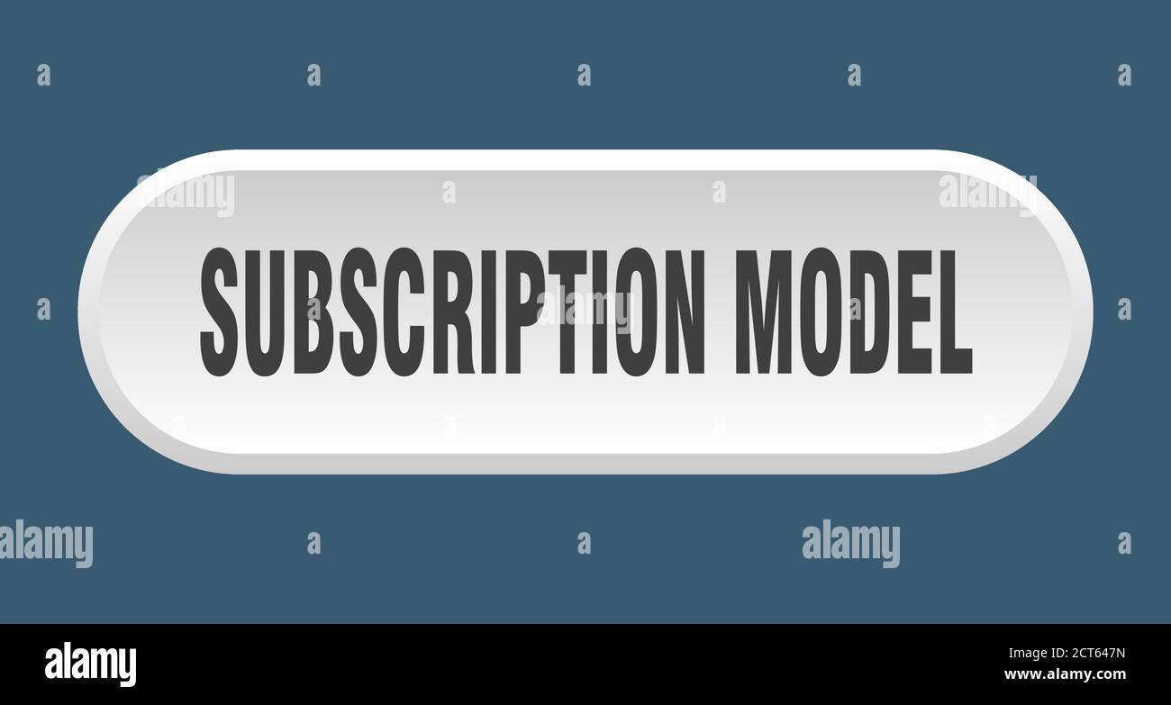 subscription model button. rounded sign isolated on white background ...
