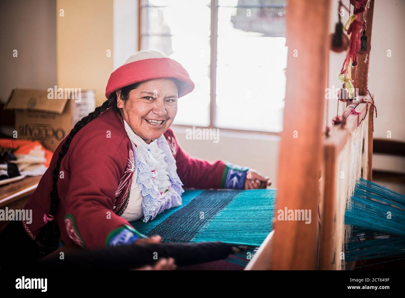 Ccaccaccollo weaving community, Sacred Valley of the Incas, near Cusco ...