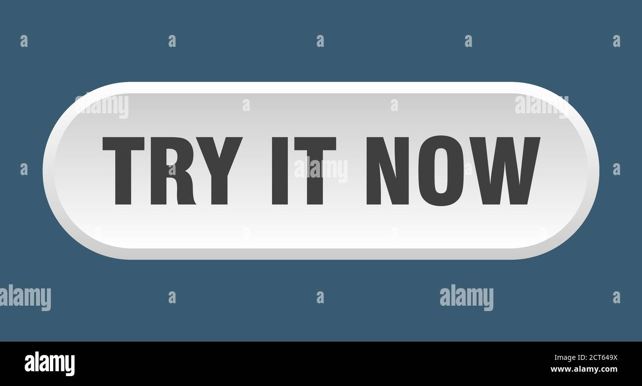try it now button. rounded sign isolated on white background Stock ...