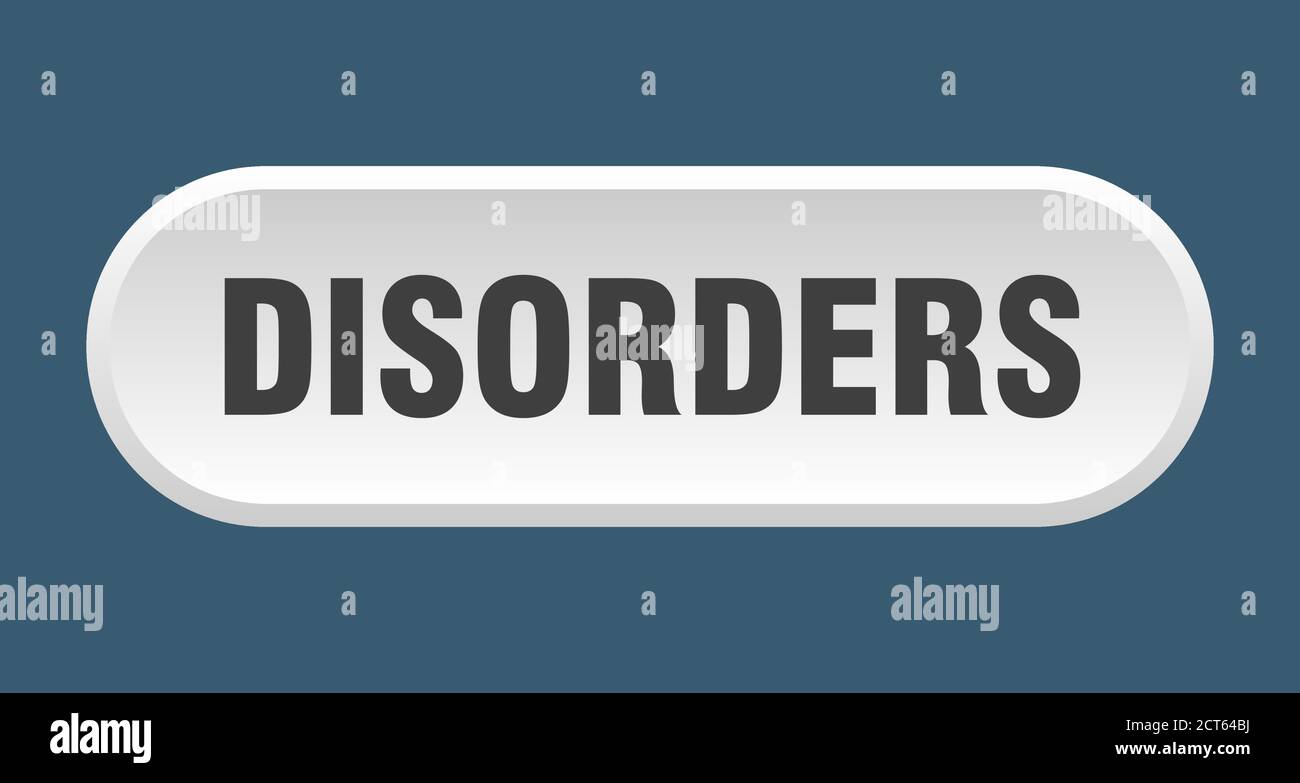disorders button. rounded sign isolated on white background Stock ...