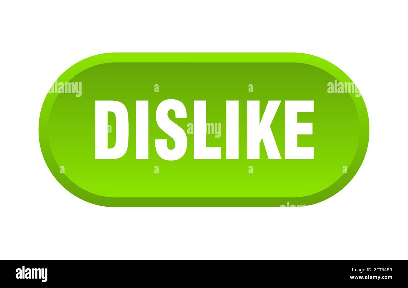 dislike button. rounded sign isolated on white background Stock Vector ...