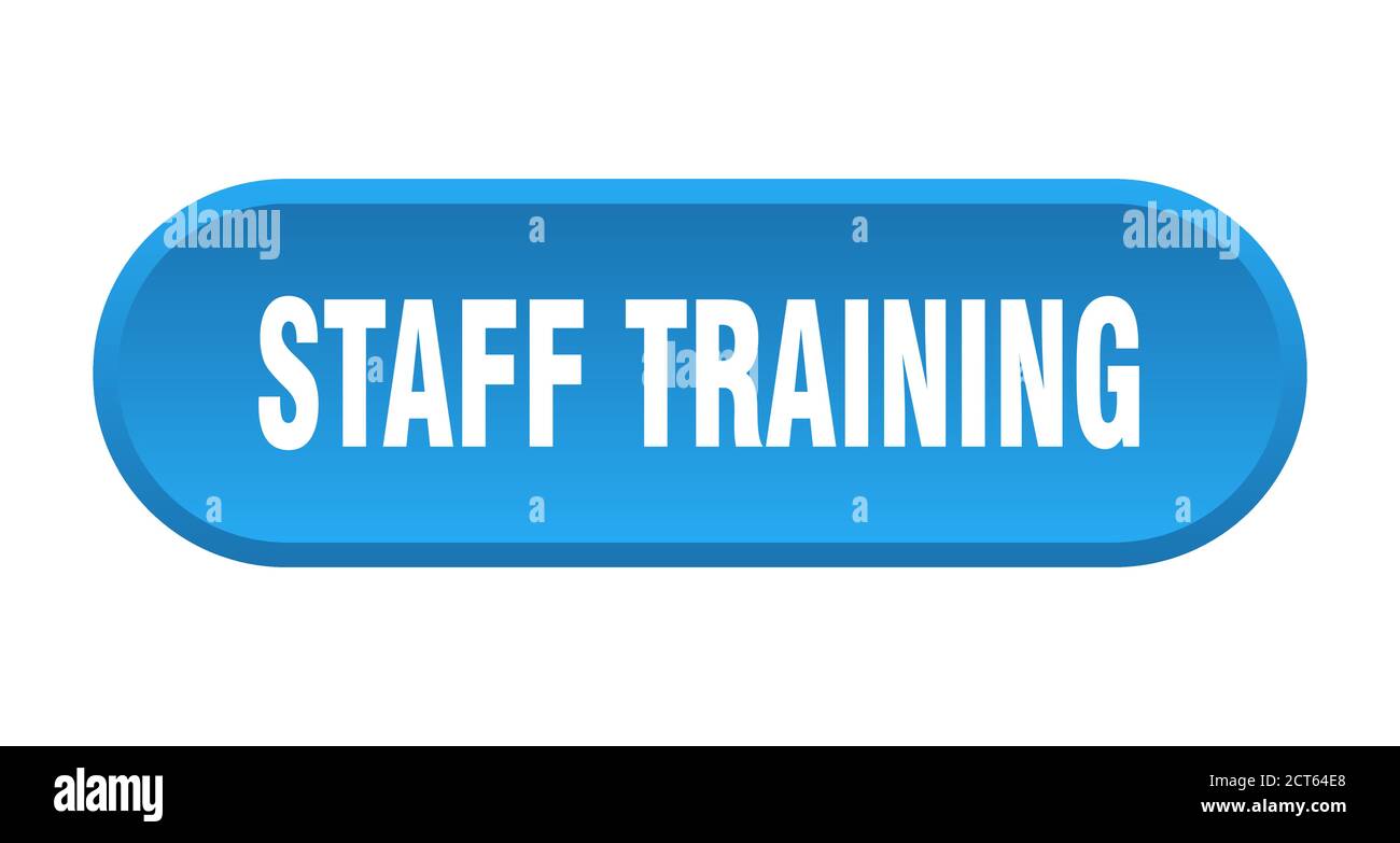 staff training button. rounded sign isolated on white background Stock ...