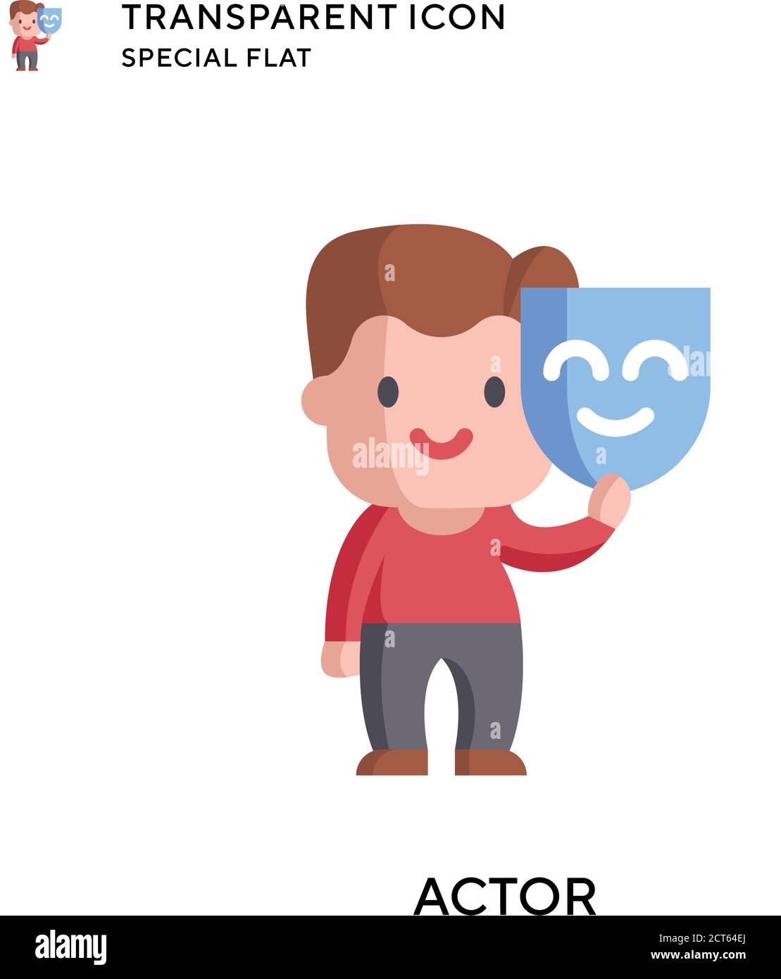 Actor vector icon. Flat style illustration. EPS 10 vector Stock Vector ...