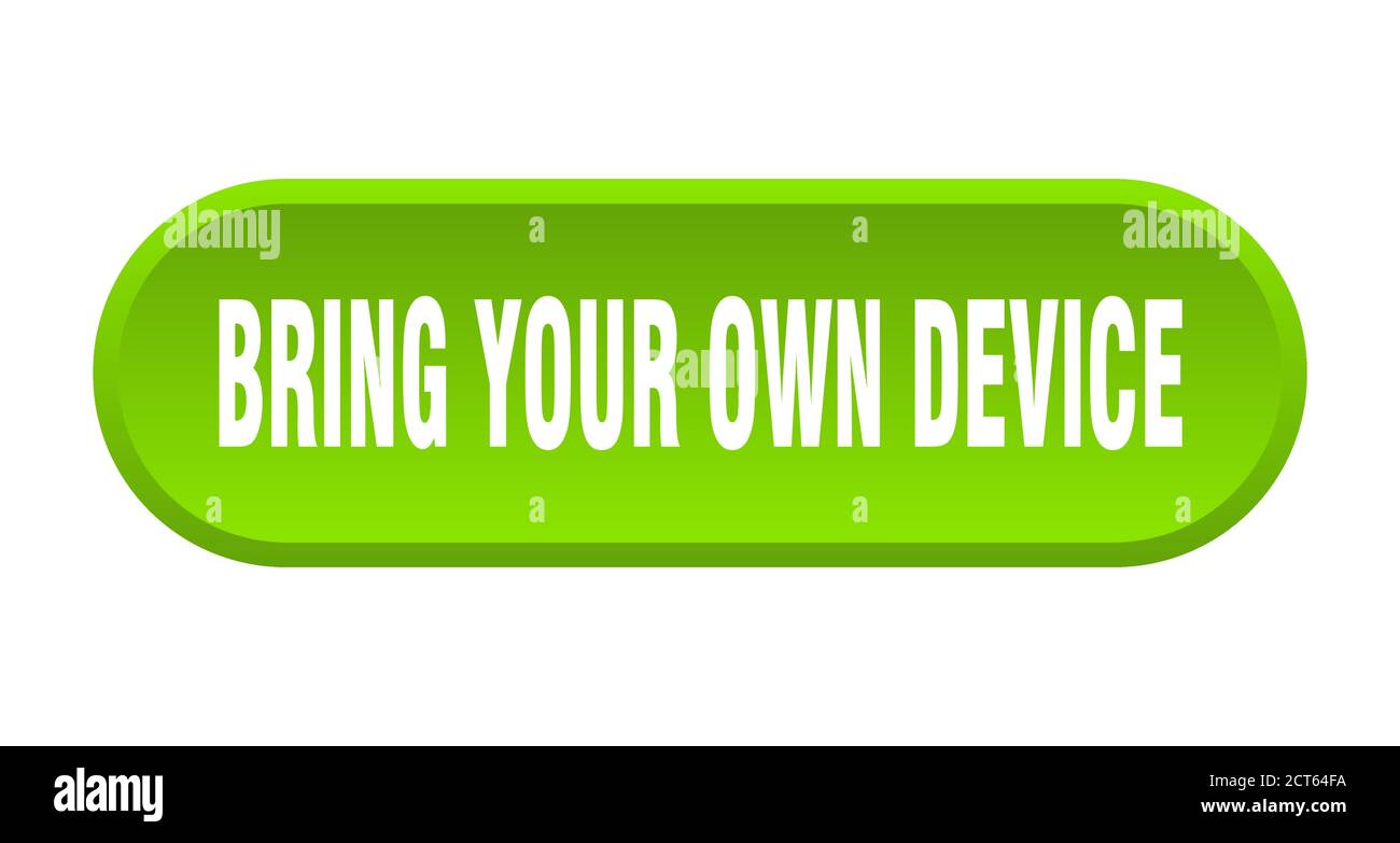 bring your own device button. rounded sign isolated on white background Stock Vector Image & Art ...