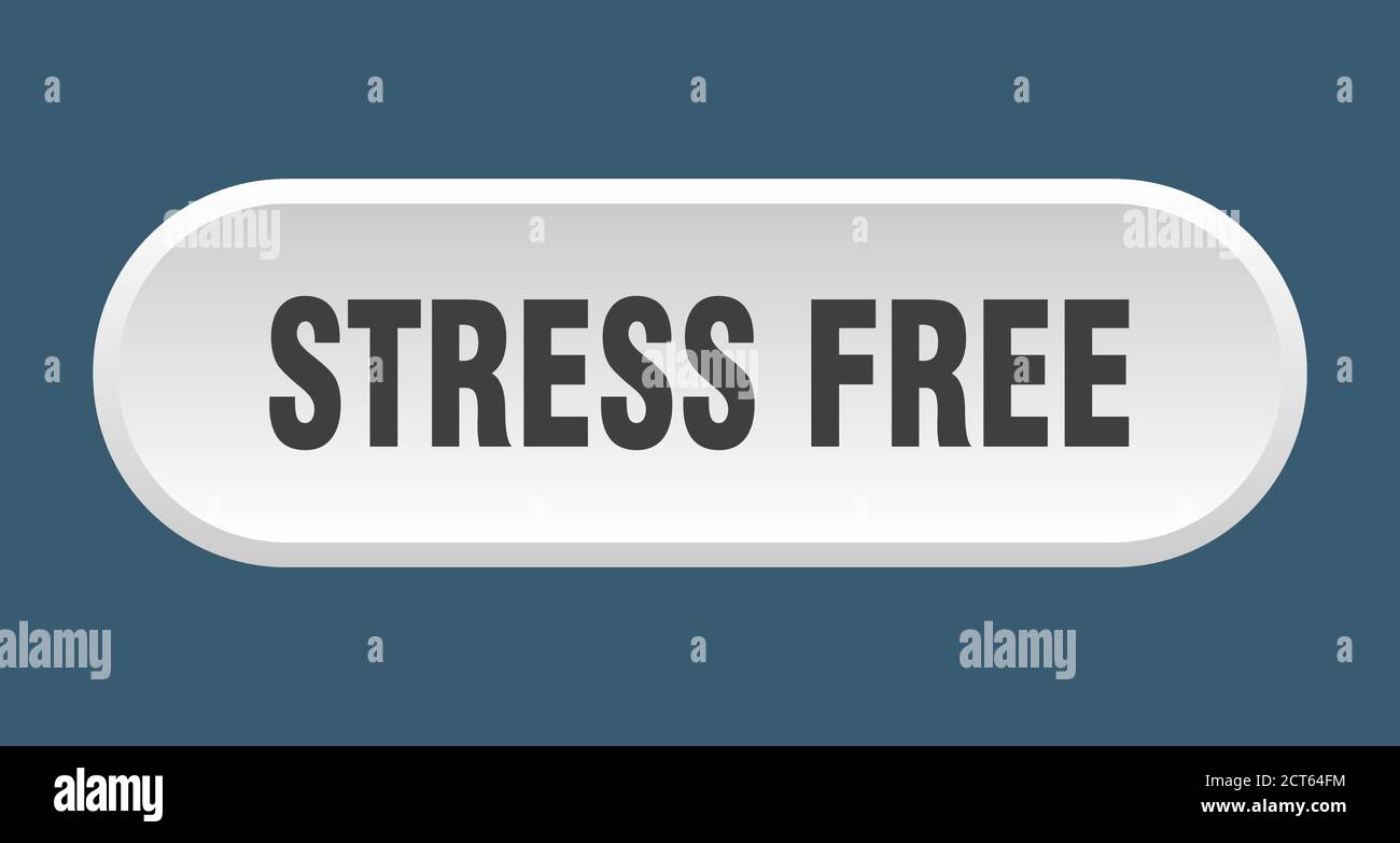 stress free button. rounded sign isolated on white background Stock ...