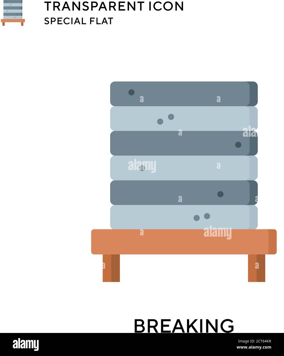 Breaking vector icon. Flat style illustration. EPS 10 vector Stock ...