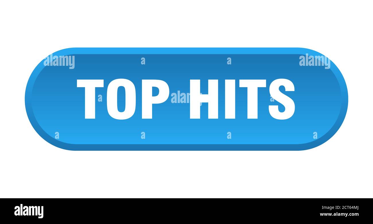 top hits button. rounded sign isolated on white background Stock Vector ...