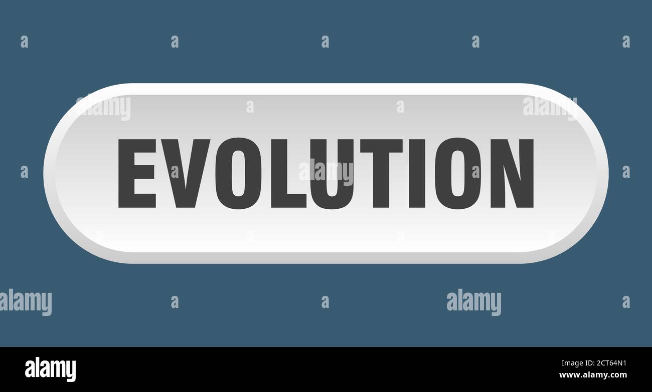 evolution button. rounded sign isolated on white background Stock ...