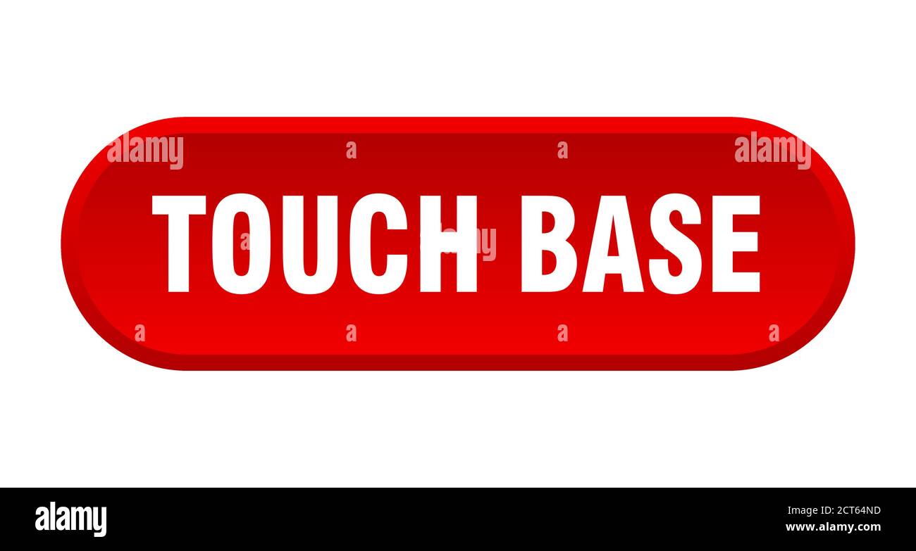 touch base button. rounded sign isolated on white background Stock ...