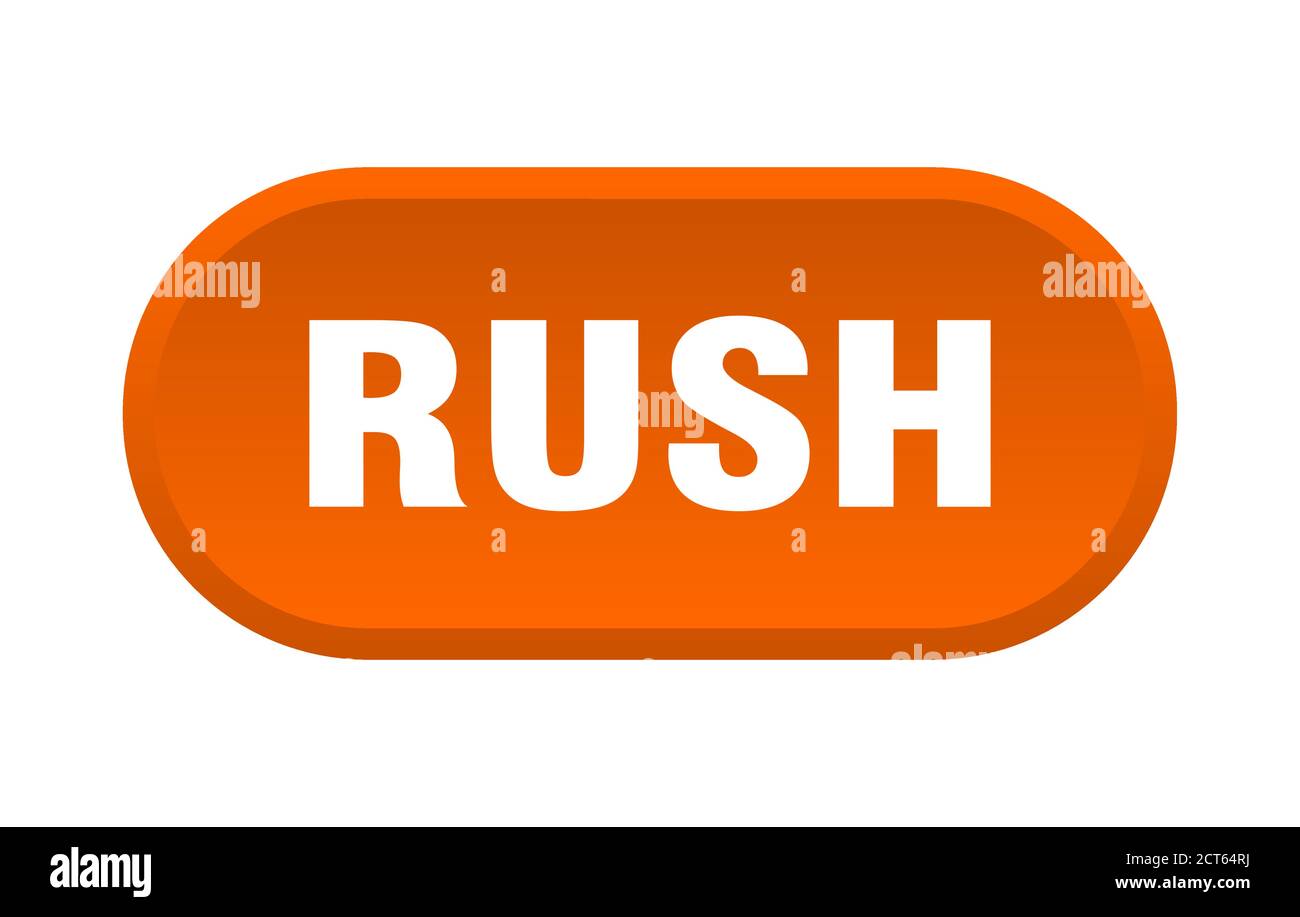 rush button. rounded sign isolated on white background Stock Vector ...
