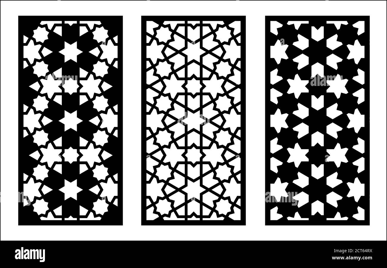 Arabic islamic decorative wall, screen, panel pattern with stars ...