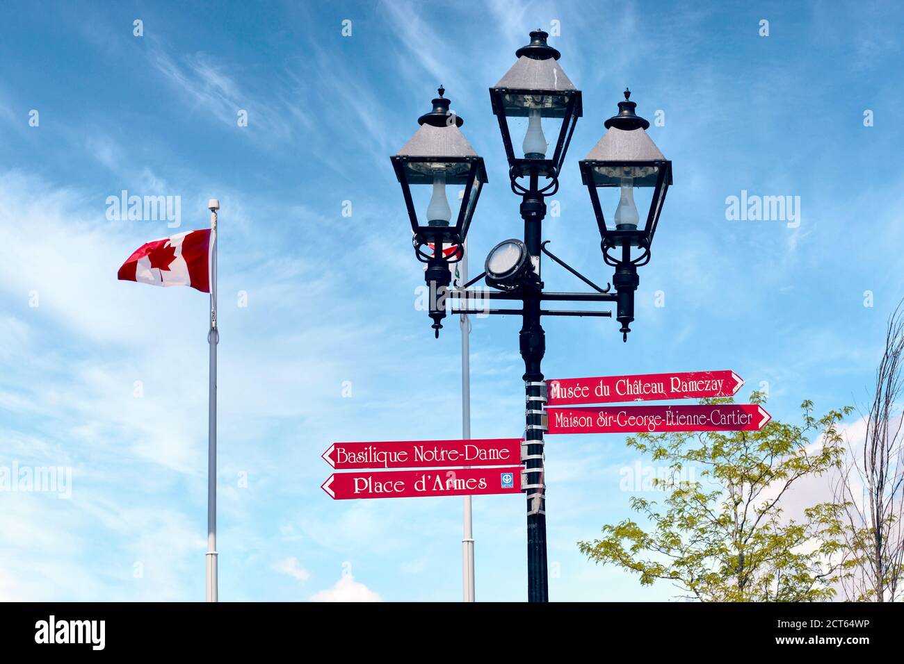 Lamp post direction sign signs hi-res stock photography and images - Alamy