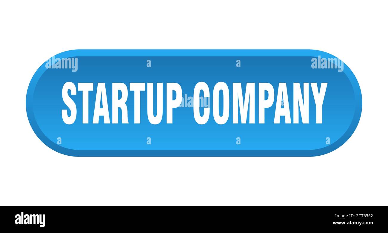startup company button. rounded sign isolated on white background Stock ...