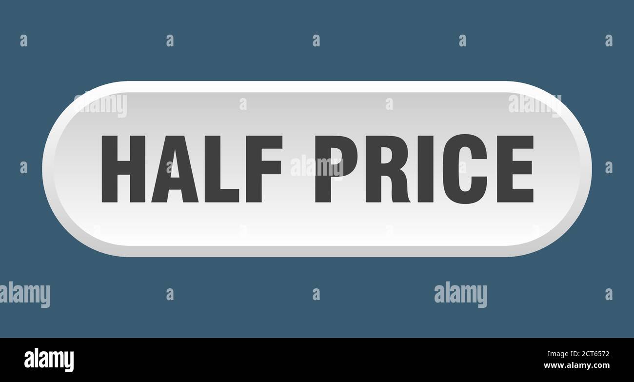 half price button. rounded sign isolated on white background Stock ...