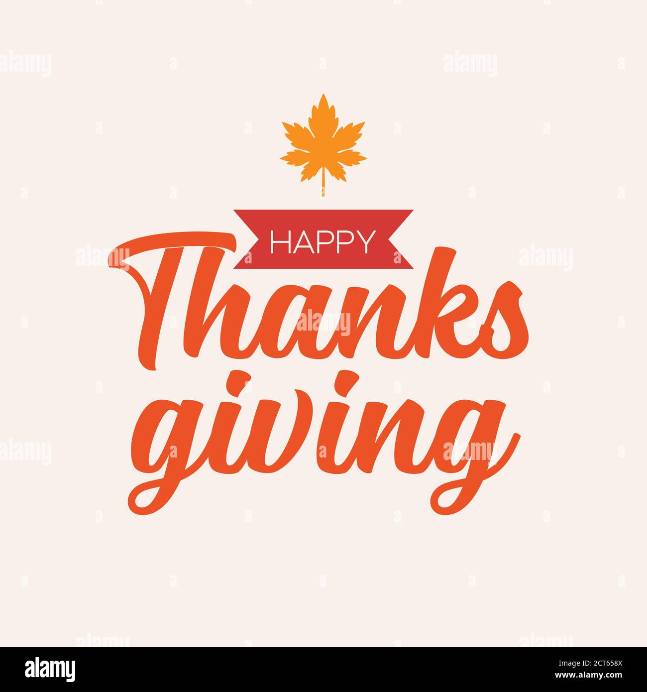 Happy Thanksgiving Day Typography. Vector illustration for greeting ...