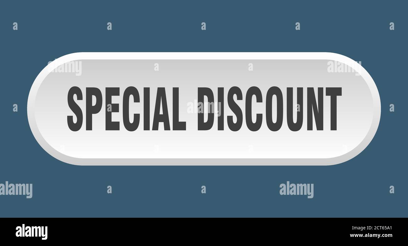 special discount button. rounded sign isolated on white background ...