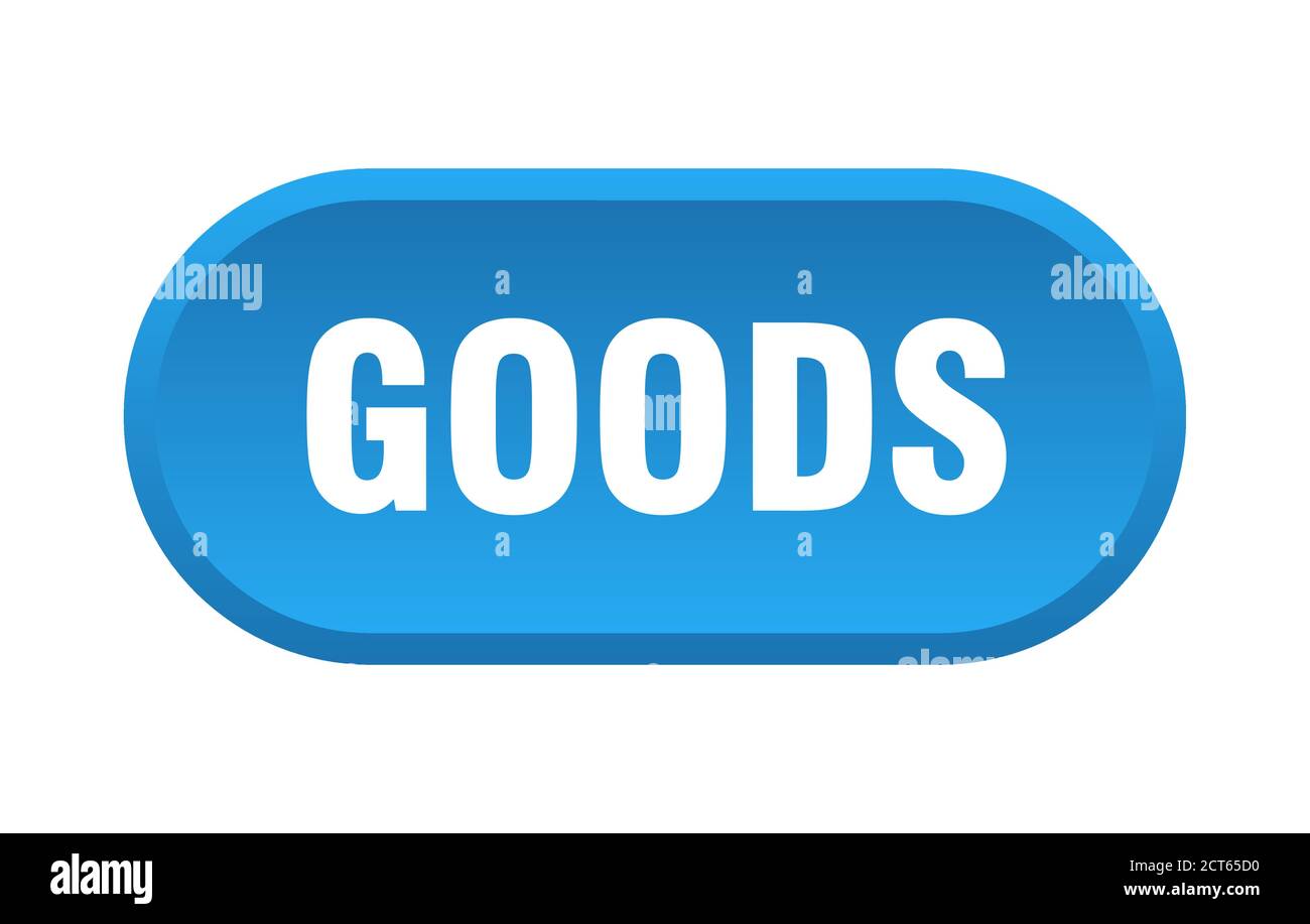 goods button. rounded sign isolated on white background Stock Vector ...