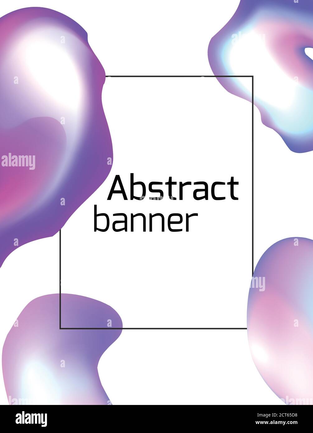 Template of an abstract banner with holographic foil elements. Vector ...