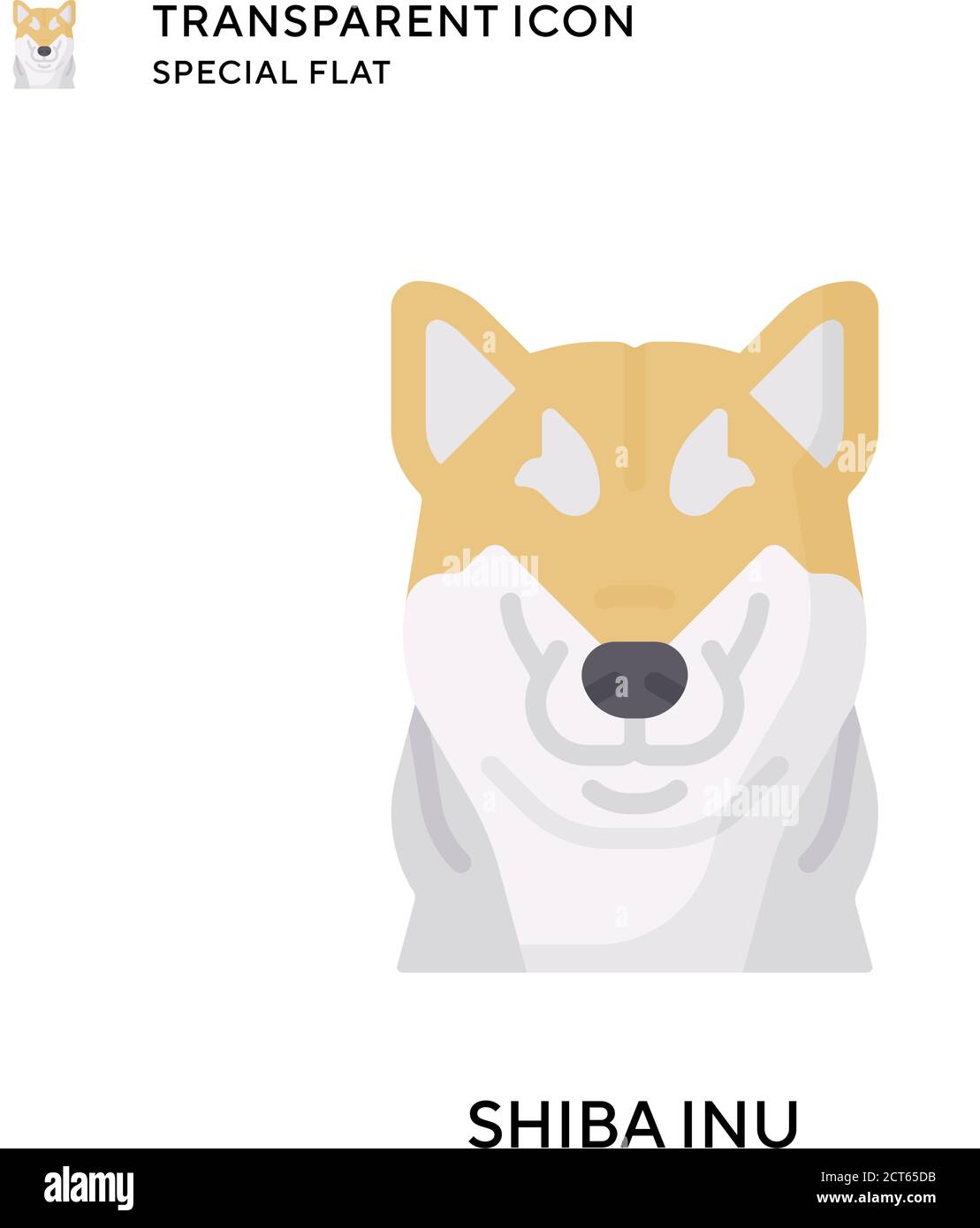 Shiba inu vector icon. Flat style illustration. EPS 10 vector Stock ...