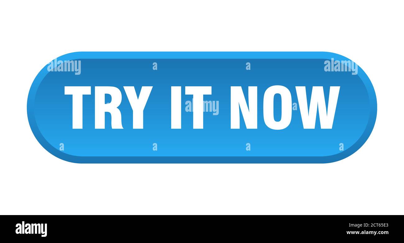 try it now button. rounded sign isolated on white background Stock ...