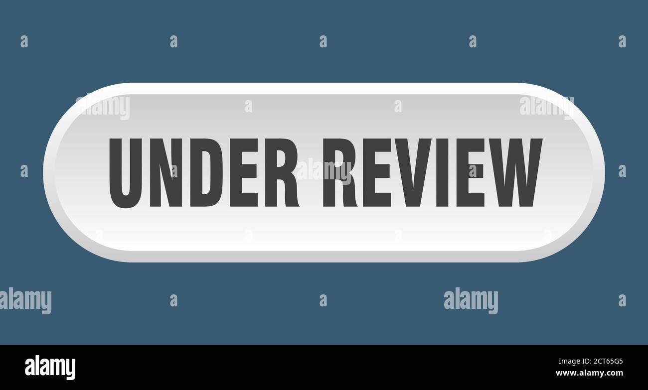 under review button. rounded sign isolated on white background Stock ...