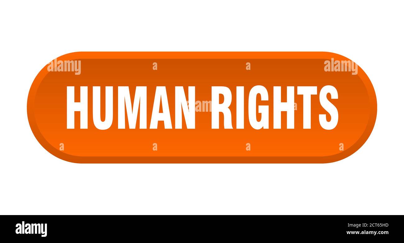 human rights button. rounded sign isolated on white background Stock ...