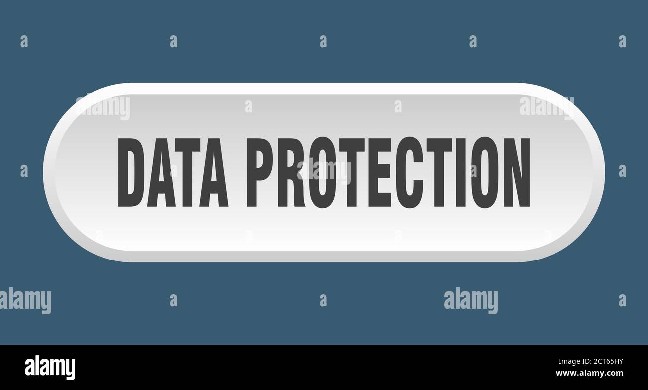 data protection button. rounded sign isolated on white background Stock ...