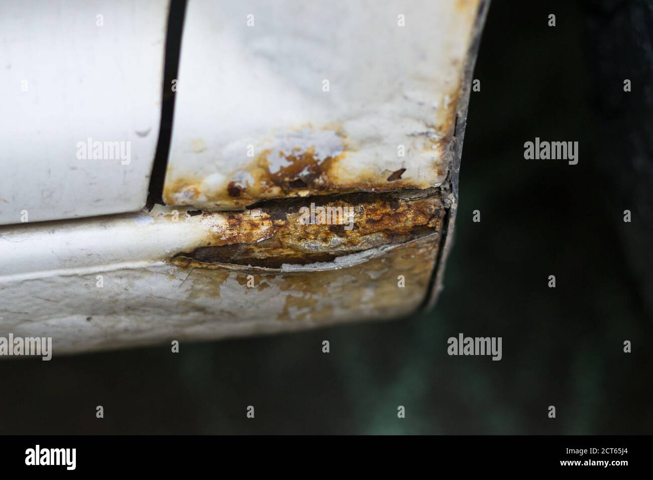 close-up photo of a rusty threshold of a car Stock Photo - Alamy