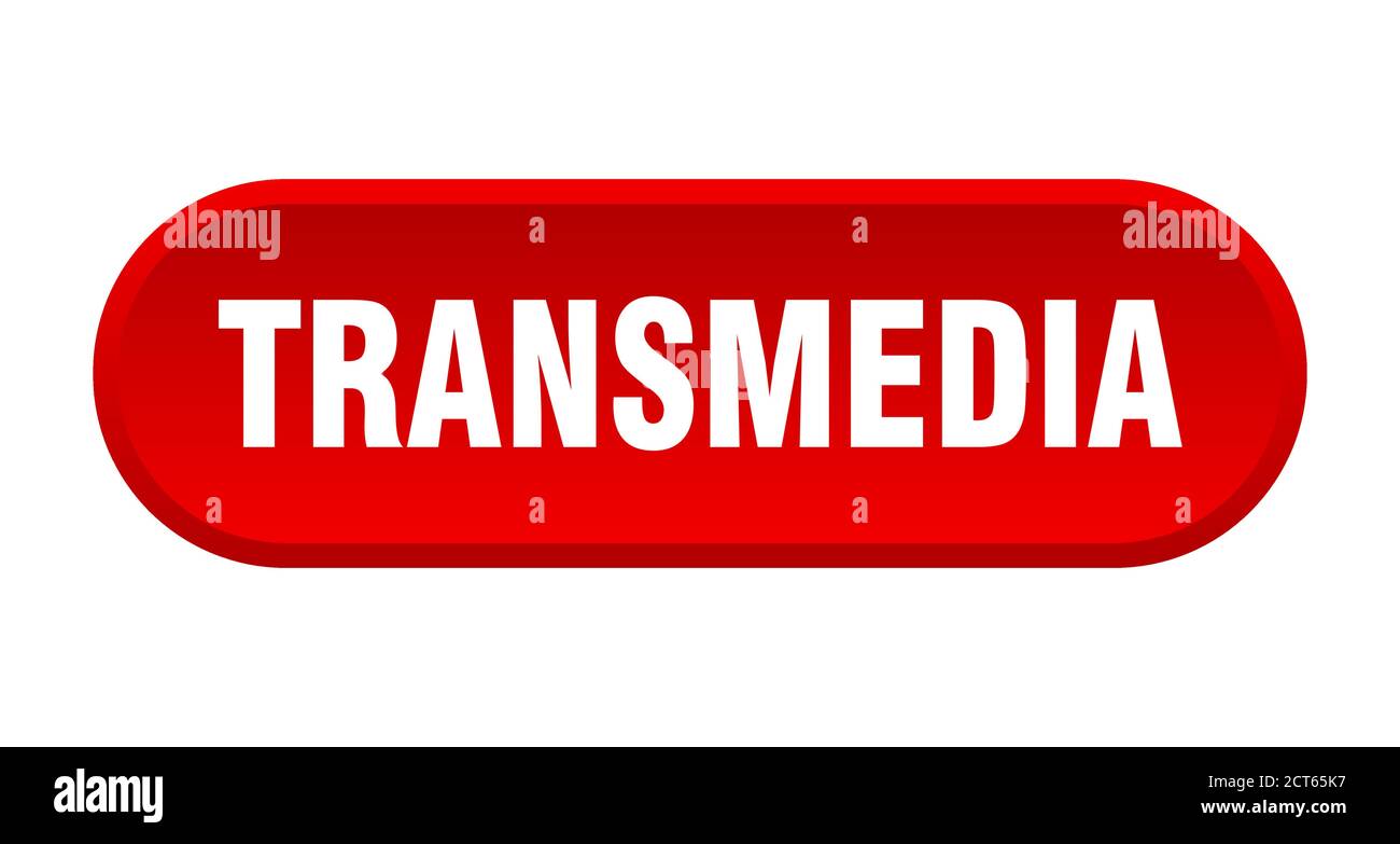 transmedia button. rounded sign isolated on white background Stock ...