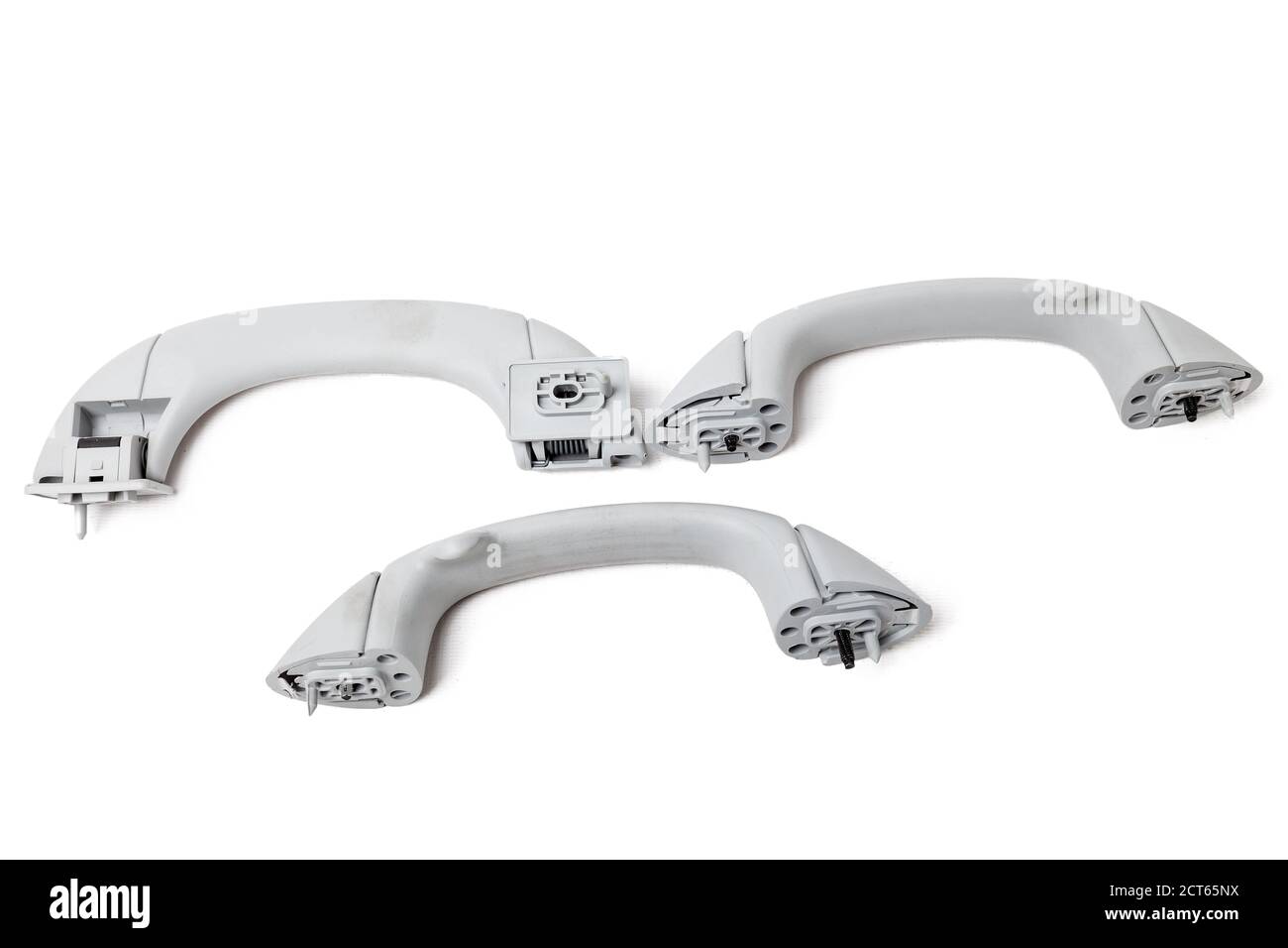 Vehicle interior grab handle on white isolated background. Auto service ...