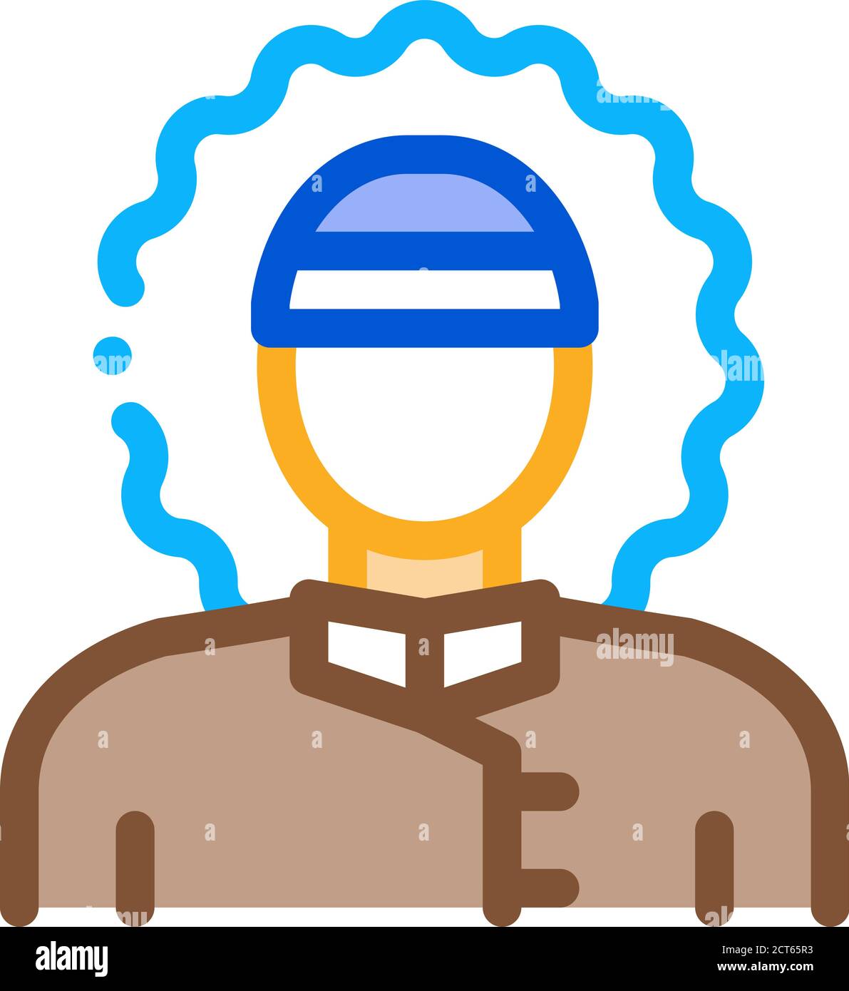 polar man icon vector outline symbol illustration Stock Vector Image ...