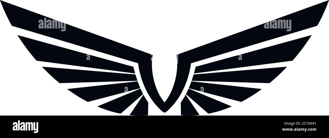 Emblem wings icon. Simple illustration of emblem wings vector icon for ...