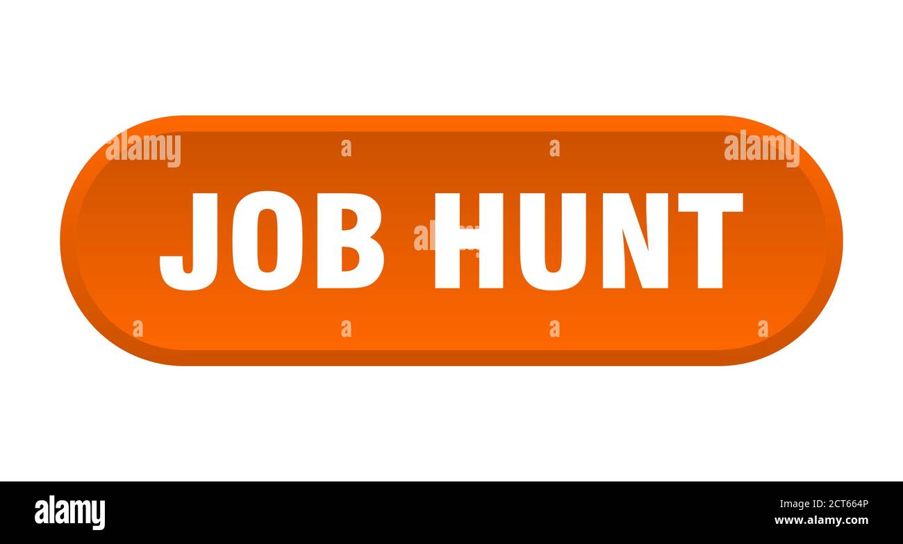 job hunt button. rounded sign isolated on white background Stock Vector ...