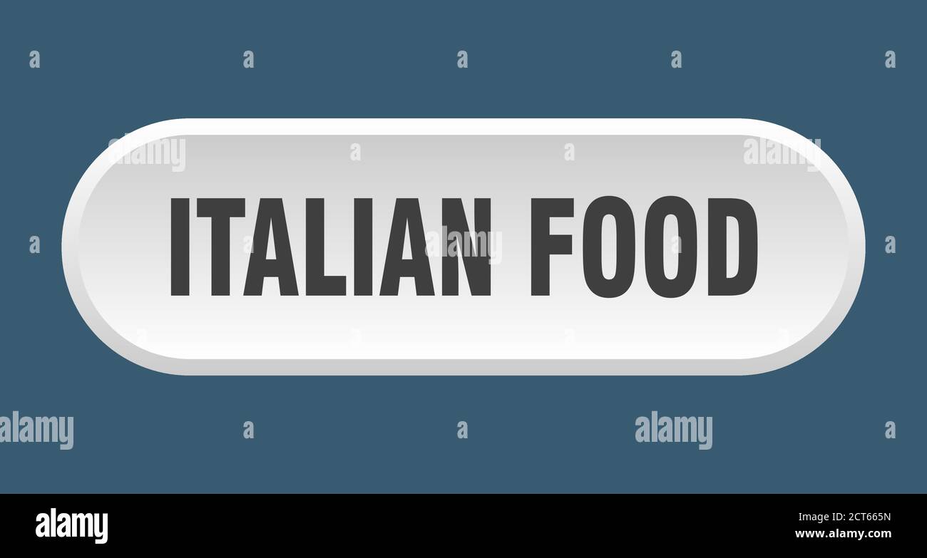 italian food button. rounded sign isolated on white background Stock ...