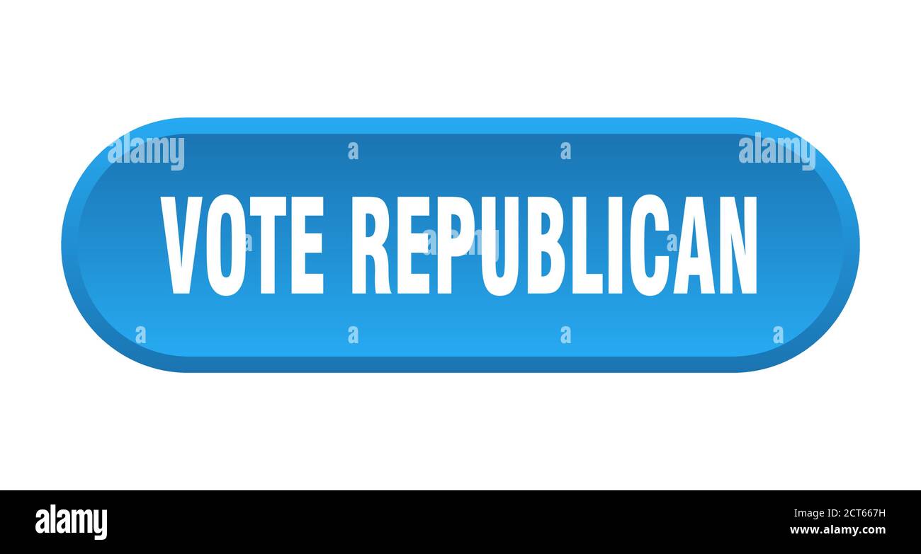 vote republican button. rounded sign isolated on white background Stock ...