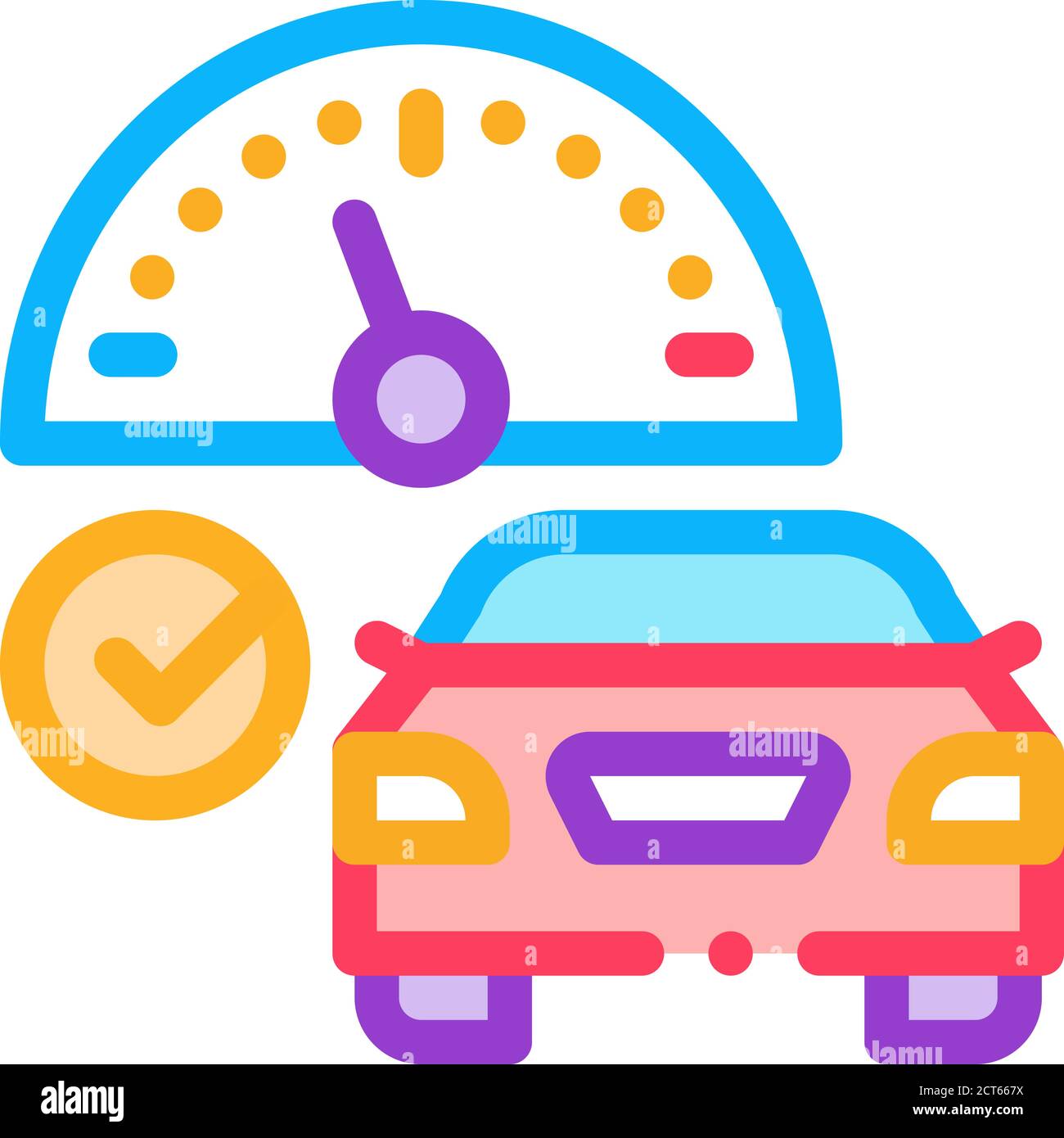 speed control icon vector outline symbol illustration Stock Vector ...