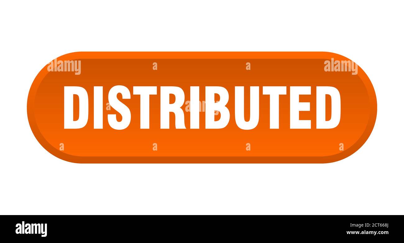 distributed button. rounded sign isolated on white background Stock ...