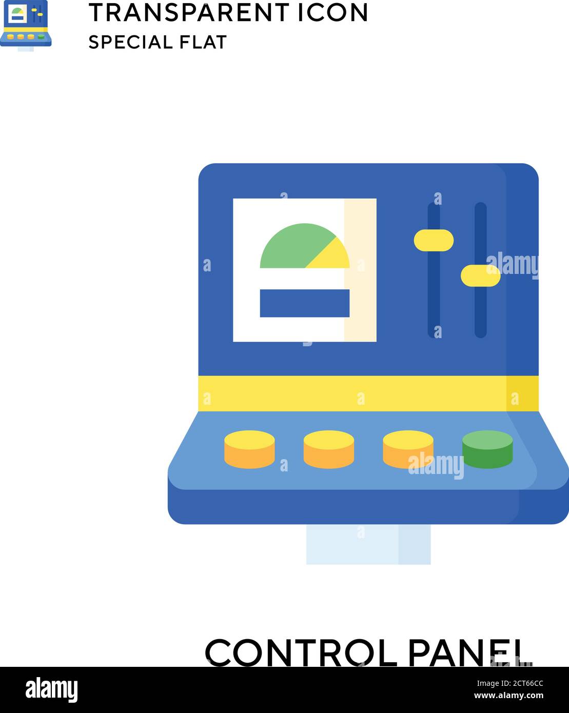 Control panel vector icon. Flat style illustration. EPS 10 vector Stock ...