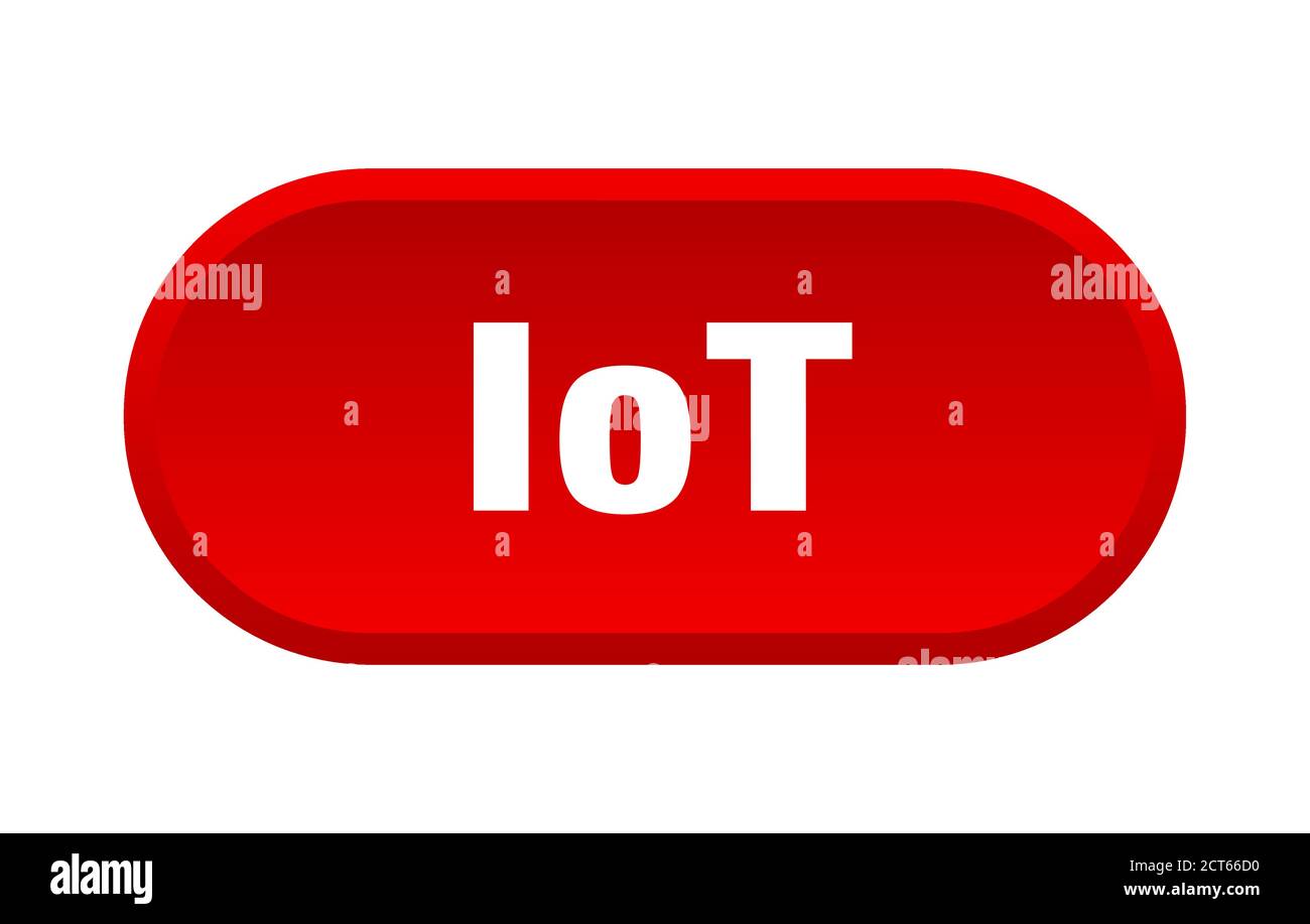 iot button. rounded sign isolated on white background Stock Vector ...