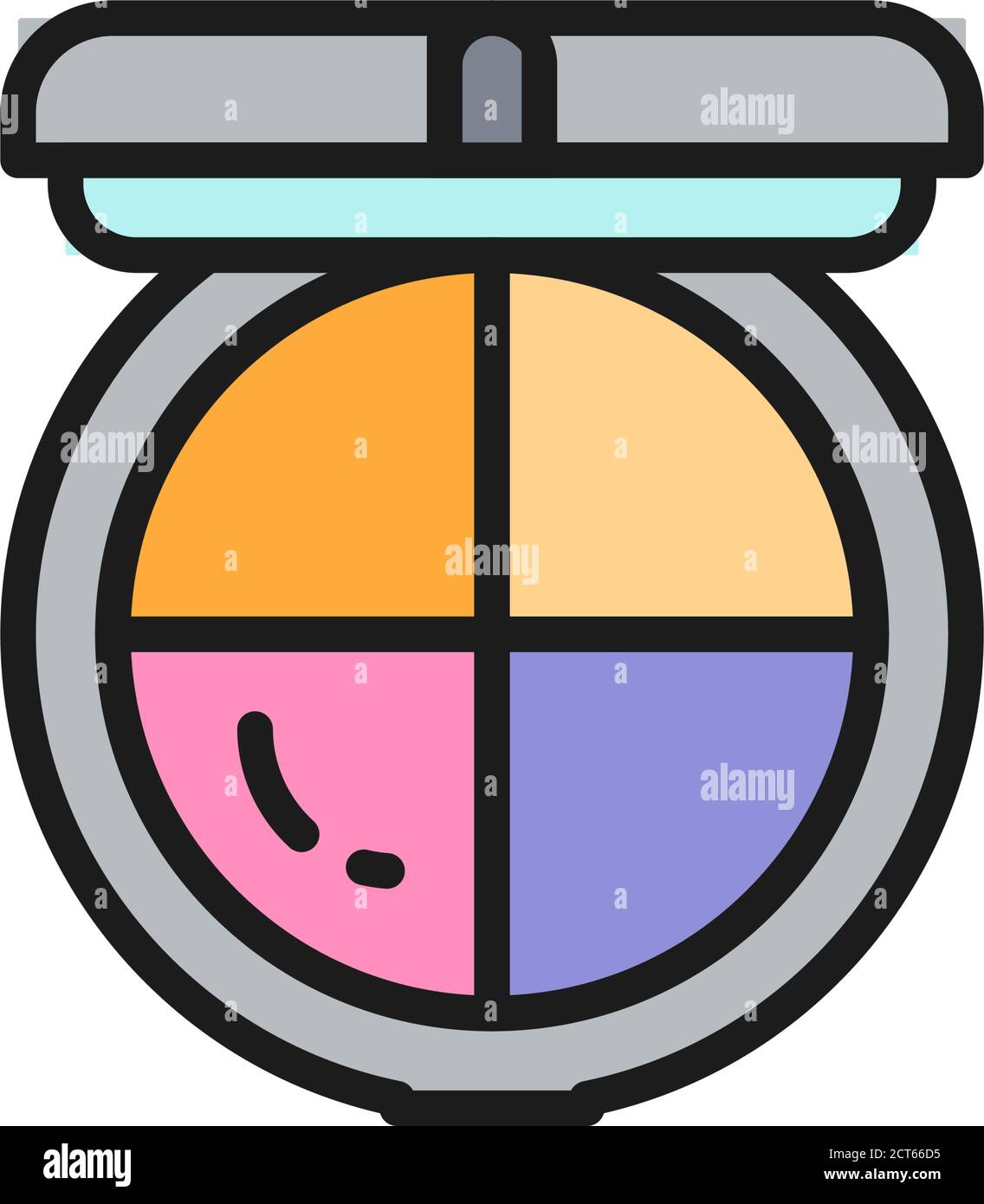 Vector makeup powder, palette of blush, bronzer, highlighter, concealer ...