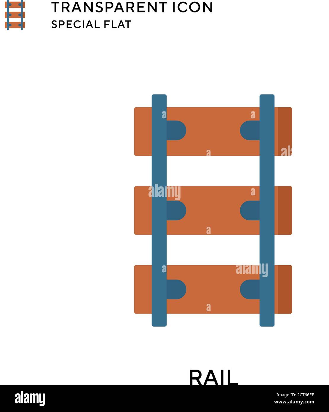 Rail vector icon. Flat style illustration. EPS 10 vector Stock Vector ...
