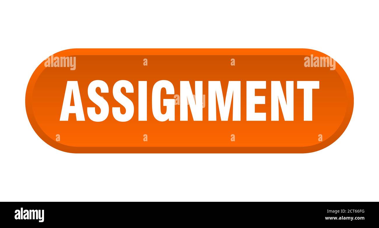 assignment button. rounded sign isolated on white background Stock ...