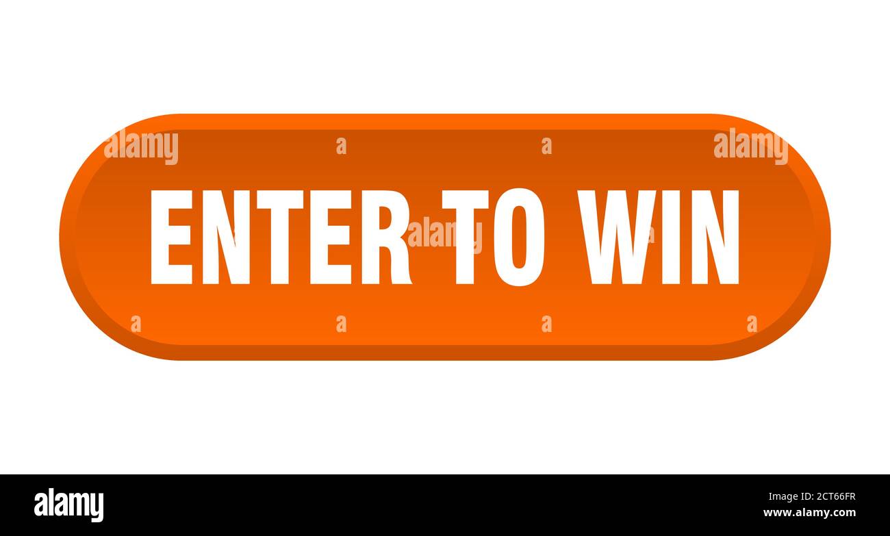 enter to win button. rounded sign isolated on white background Stock ...