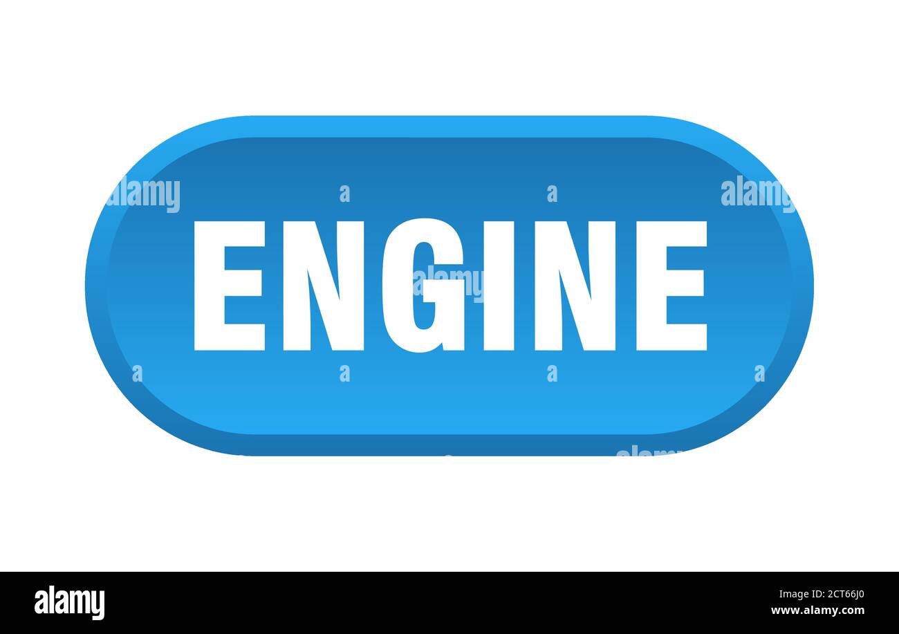 engine button. rounded sign isolated on white background Stock Vector ...