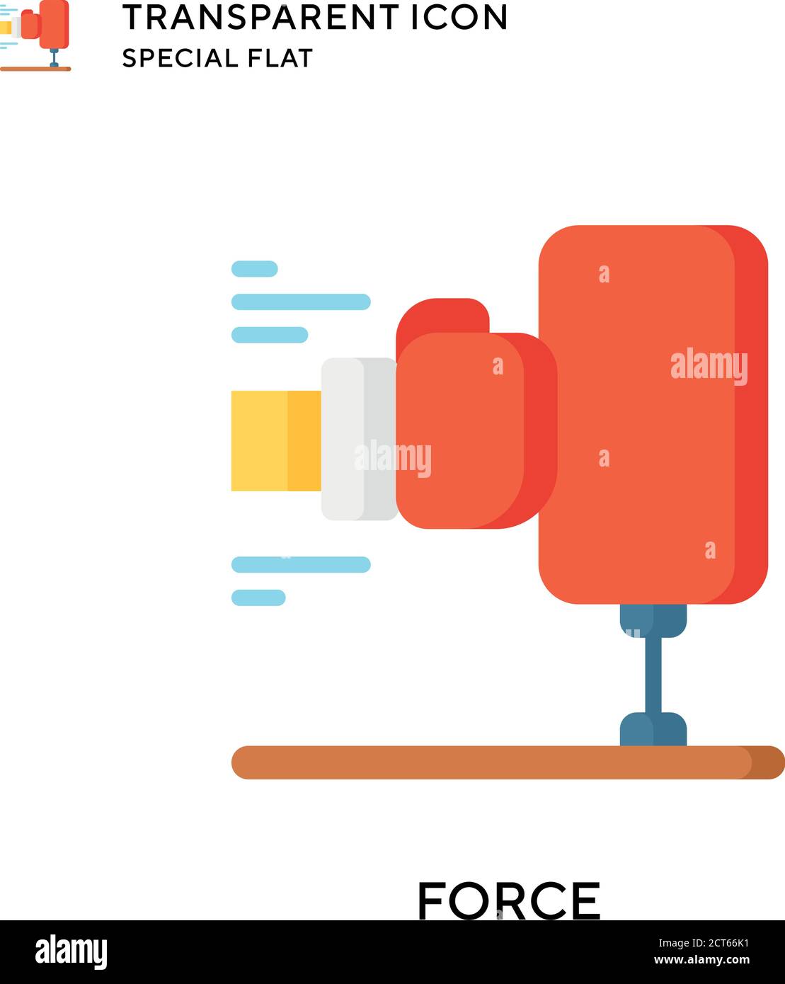 Force vector icon. Flat style illustration. EPS 10 vector Stock Vector ...