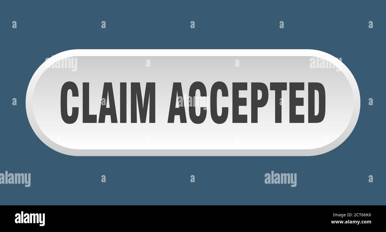 claim accepted button. rounded sign isolated on white background Stock ...