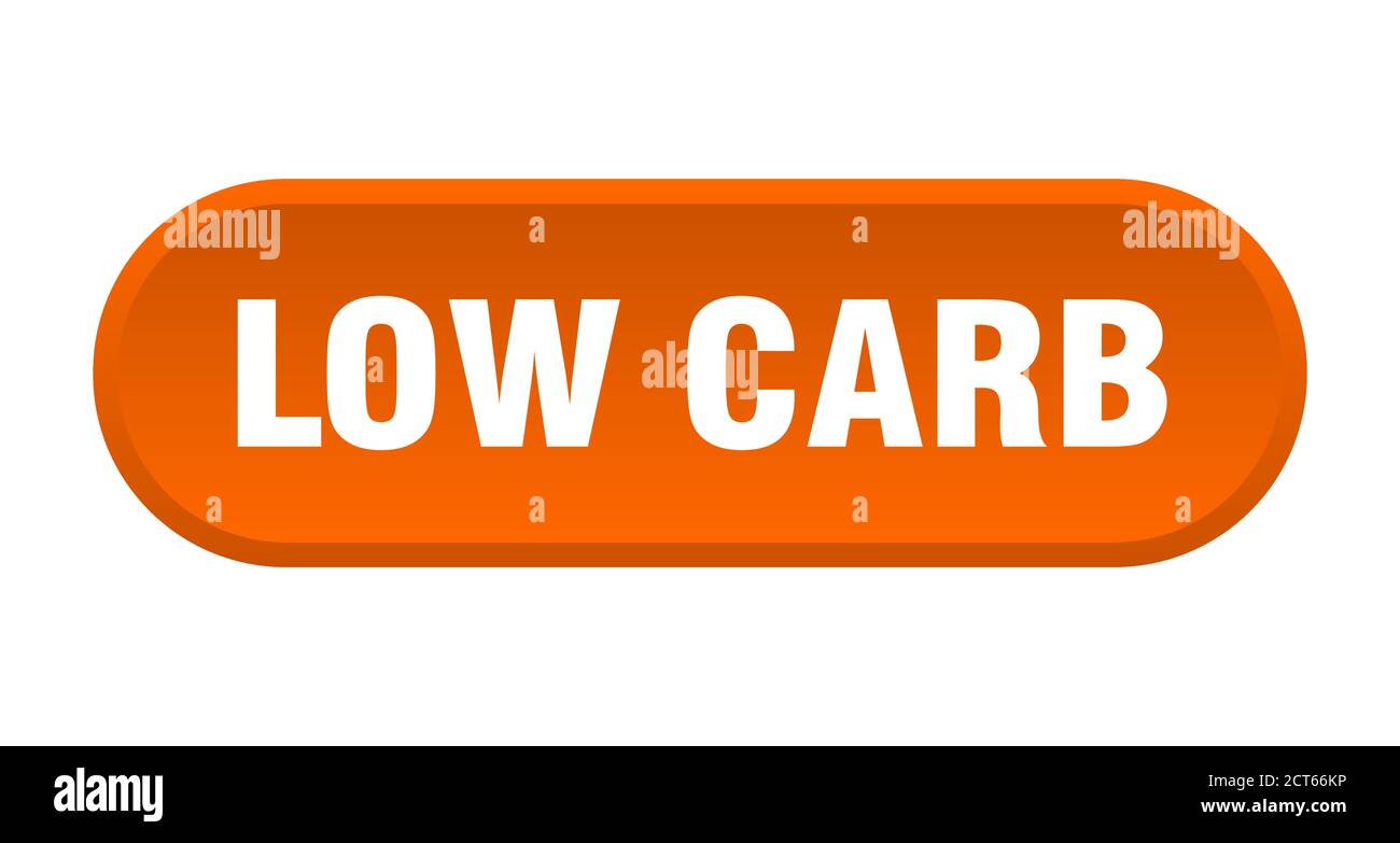 low carb button. rounded sign isolated on white background Stock Vector ...