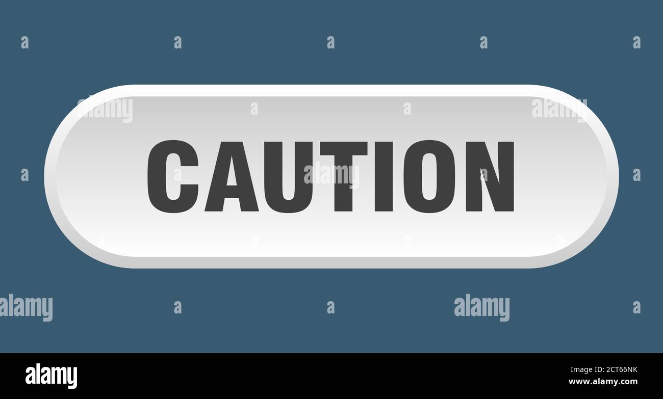 caution button. rounded sign isolated on white background Stock Vector ...